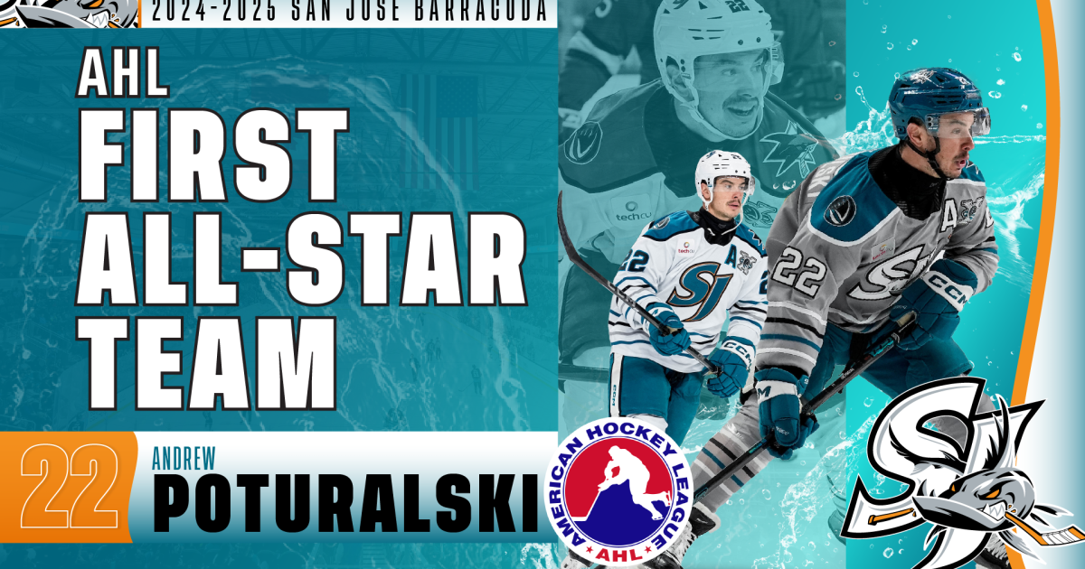 San Jose Barracuda | Andrew Poturalski Named To 2024-25 AHL First…